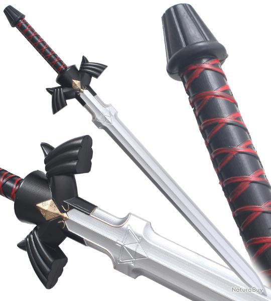 Zelda Epee Link Latex Mousse Master Sword Excalibur Black Edition 80cm ...