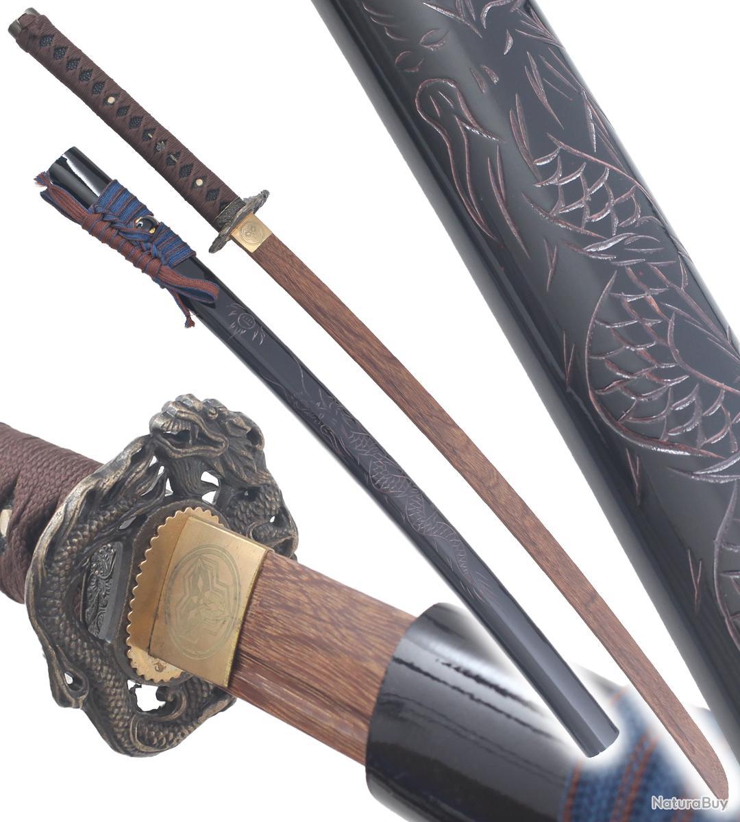Danzan Katana Dragon Sabre en Bois Epee Entrainement - Lame Bois Katana ...