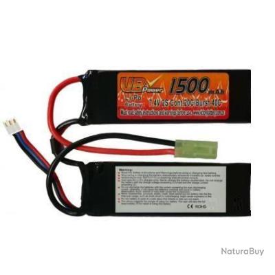 Batterie Li-Po 7.4V 1500 mAh Double Stick Garde Main - VB Power ...