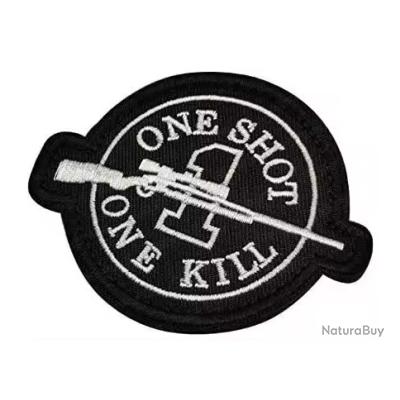 Patch One shoot One kill - velcro - Patchs et écussons tactiques et sécurité (12097405)