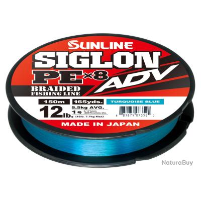 SIGLON BRAID ADV 8X PE Bleu turquoise 150M PE 1.2 - Nylons - Tresses Carnassiers (12109851)