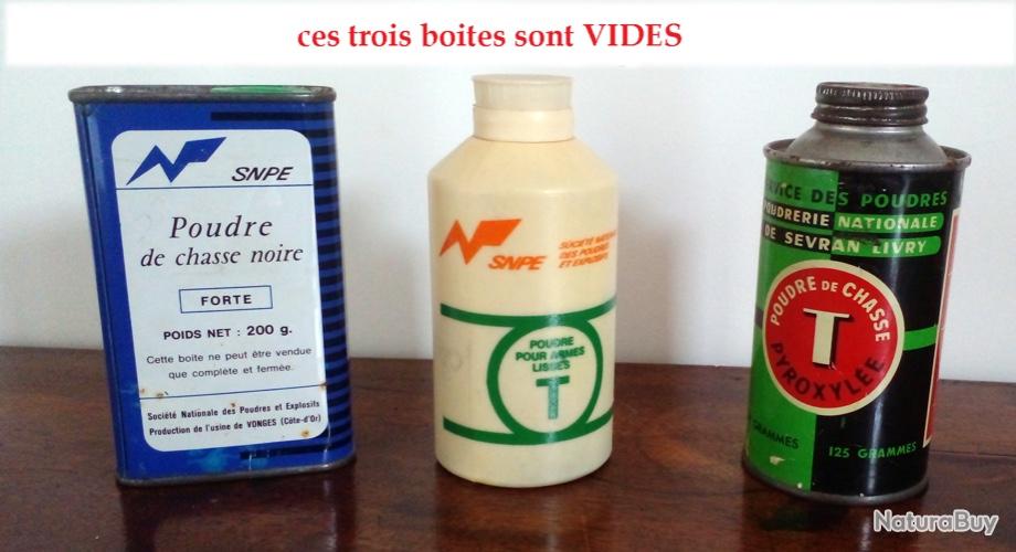 Boites de poudre noire VIDES - Matériel de chargement et d'entretien ...