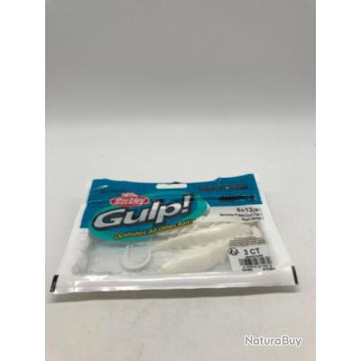 3 leurres souples nemesis prawn curl tail Pearl white Berkley gulp ...