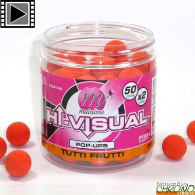 Pop Ups Mainline Fluo Hi Visual Tutti Frutti 15mm 150ml - Bouillettes ...
