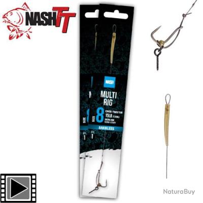 Bas de Ligne Nash Multi Rig sans Ardillon n° 4 - Bas de ligne montés ...