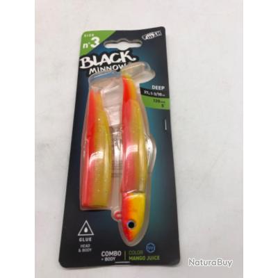 Combo leurres souples deep Fiiish Black minnow 120mm 37g - Leurres souples mer (12173348)