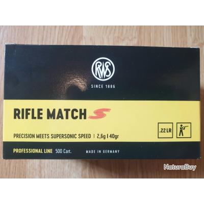 .22lr RWS rifle match s - boite 500 - Munitions - Balles 22LR (13056417)