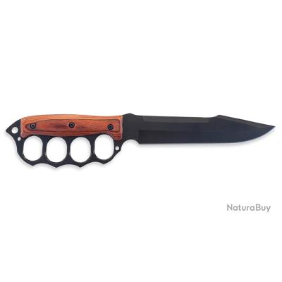 Couteau de combat tactique lame anti-reflet - Poings américains (12186167)