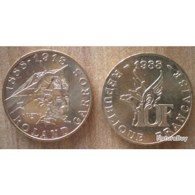 France 10 Francs 1988 Piece Neuve Commemo Roland Garros 1888 1918 ...