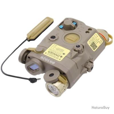 Pointeur laser LA-5C PEQ-15 IR 20mm - Full Function Tan - Boitier An ...