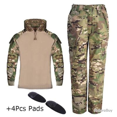Uniforme militaire enfant chemise + pantalon - Multicam / 150 cm ...