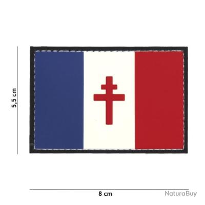 PATCH 3D PVC FRANCE croix de Lorraine - Insignes en tissu - Patchs (12271525)