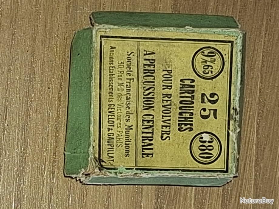 Boite de 25 munitions de collection CAL 380 Percussion centrale amorce ...