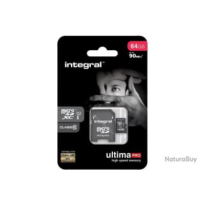 Carte micro SDHC Ultima Pro 64Gb UHS-1 U-1 Integral - Accessoires pour ...