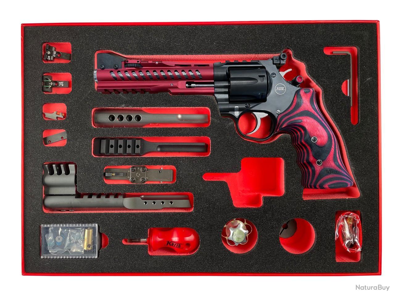Revolver KORTH Super Sport GTA red cal .357 Mag 6 JWilson Grip black ...