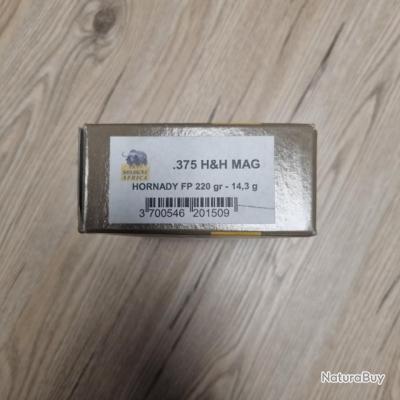 MUNITIONS 375H&H MAG SOLOGNE AFRICA HORNADY FP 220gr 14.3g - Balles ...