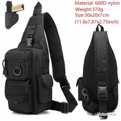 Sac à dos bandoulière tactique transport arme EDC - Modèle B - Sacs à ...