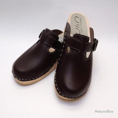 Sabot femme cuir confort et sabot cuir homme semelle flexible 46 cuir ...
