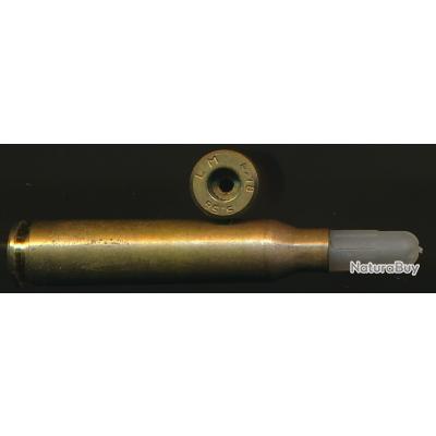 UNE BELLE CARTOUCHE 5,56x45 FAMAS A blanc expéimentale , inerte d'usine ...