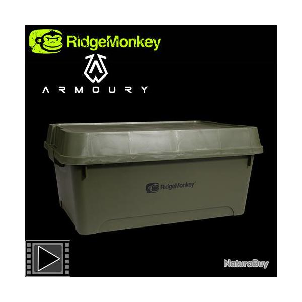 Coffre de Stockage Ridgemonkey Armoury Stackable Storage Box 36L ...