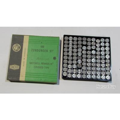 Plaquette 100 amorces pour calibre 12 RWS anoxyd de collection ...
