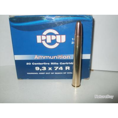 UNE !!! belle Cartouche cal.9,3x74R - Munitions classées en catégorie C ...