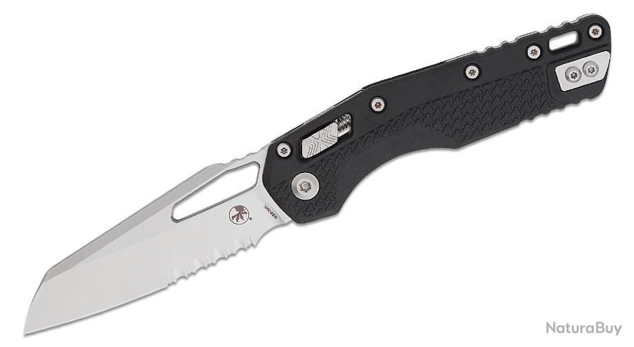 Couteau Microtech 210T-11PMBK MSI Black Lame Sheepsfoot M390MK Crossbar ...