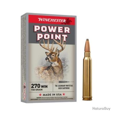 WINCHESTER 270 win power point 150gr x20 - Balles Calibre 270 ...
