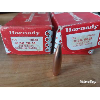 Ogives Hornady Cal 308 190grs BTHP National Match - Ogives (12475936)