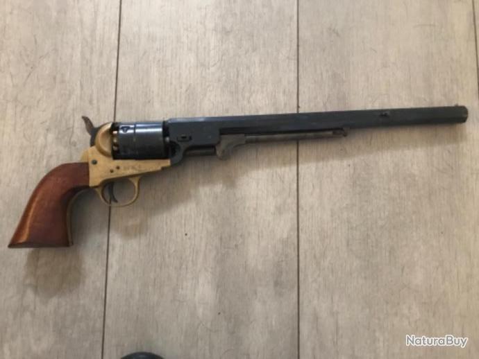 Revolver PIETTA Colt Army Navy Cal. 44 - Canon long sortie canon ...