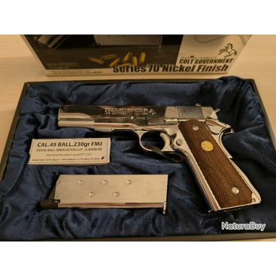 Tokyo Marui COLT Government M1911 SERIES 70 Nickel Finish - Pistolets ...