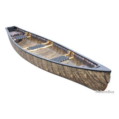 Canoë chasse/pêche ESQUIF Héron (4,40 m), camo, trois bancs ...