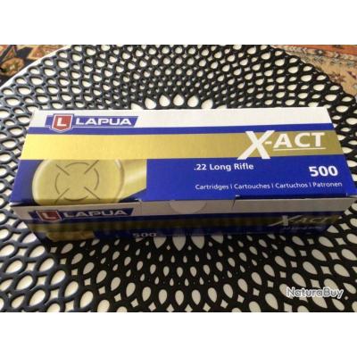 Carton de 10 boites de 50 balles Lapua X-act 22 lr - Munitions - Balles ...