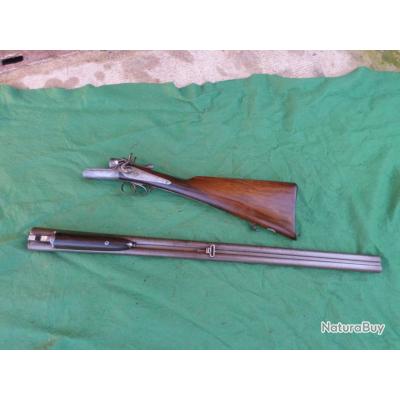 FUSIL A CHIENS - Fusils juxtaposés à chiens extérieurs percussion ...