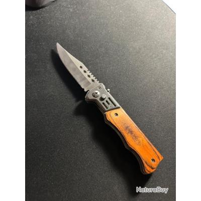 Couteau de poche pliable, avec sécurité enfant, pochette OFFERTE ...