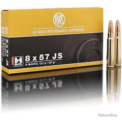 RWS Balles de chasse H-mantel - par boite de 20 8 x 57 JS 187Gr ...