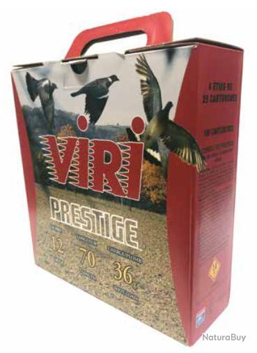 PACK DE CARTOUCHES SPECIAL PIGEON VIRI CAL 12 70 BJ 36Gr X100 - Cartouches calibre 12 bourre ...