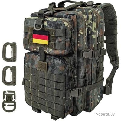 Sac à dos 40L Style Tactique Militaire Mousqueton Forme D Molle ...