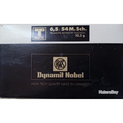 20 Munitions RWS calibre 6,5x54 Mannlicher Schönauer 10.3 g - Balles ...