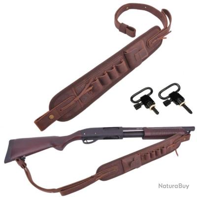 Porte-munitions en toile de cuir Coffee(.30-06 .308) 2 attaches ...