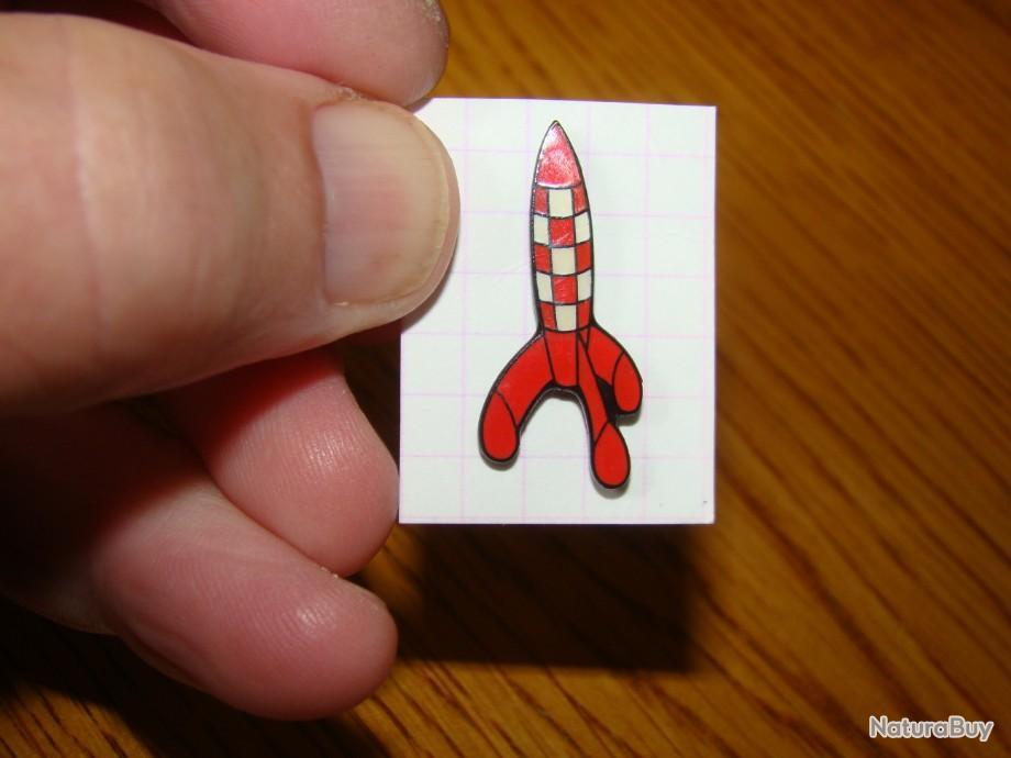 SUPERBE PIN'S DE LA FUSEE ROUGE ET BLANCHE DE TINTIN DANS (OBJECTIF ...