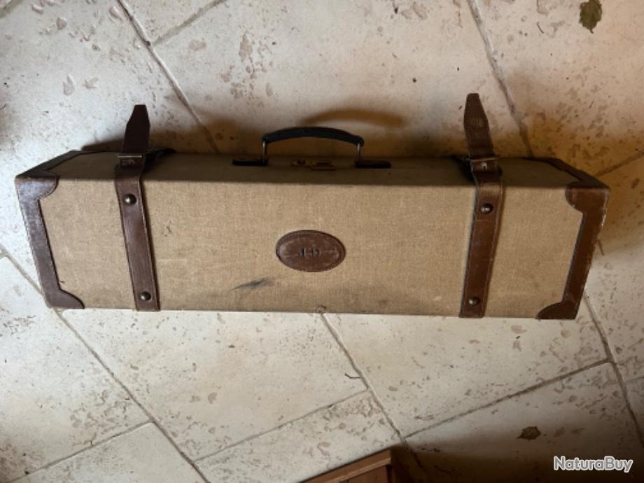 Mallette toile et cuir pour paire de fusils ou express ou mixte ou ...