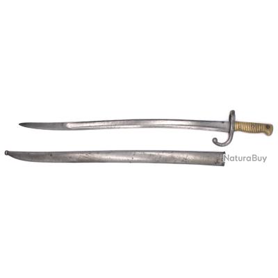 Baïonnette Chassepot modèle 1866 de la Marine avec marquages et ...