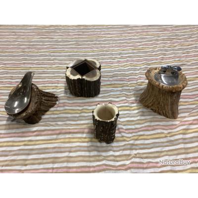 Ensemble fumeur en bois de cerf - Briquets, Zippos ..etc (12656083)
