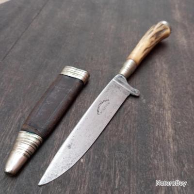 Joli Couteau de Chasse ALLEMAND NICKER de MÜNCHEN Manche en Bois de ...