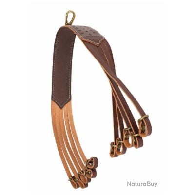 Lacet porte gibier 10 boucles - Cuir de qualité (2) - Carniers et porte ...