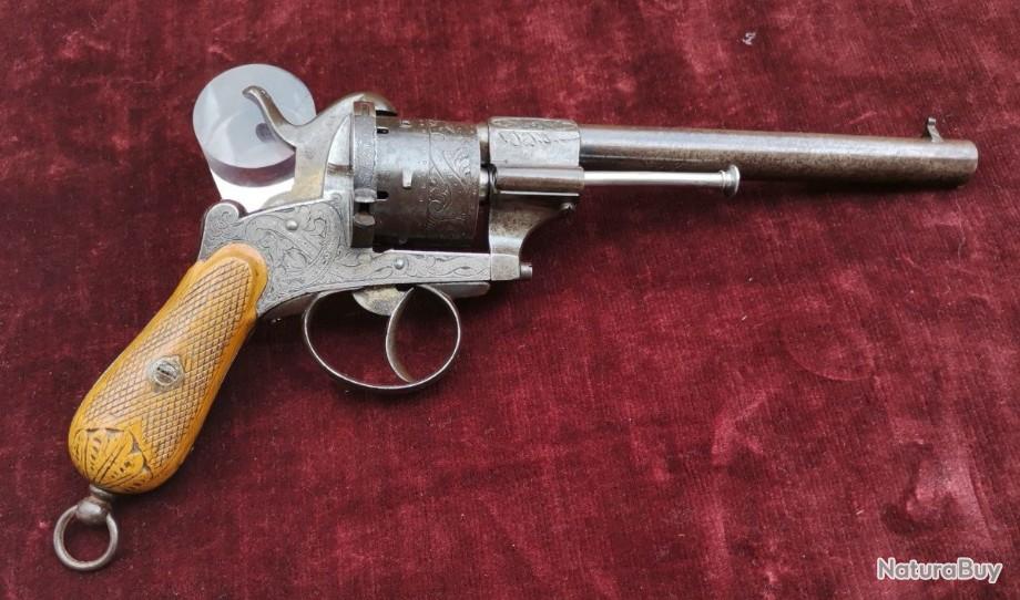 Long Révolver De Luxe 9mm à Broche En Double Actions Vers 1860 époque ...