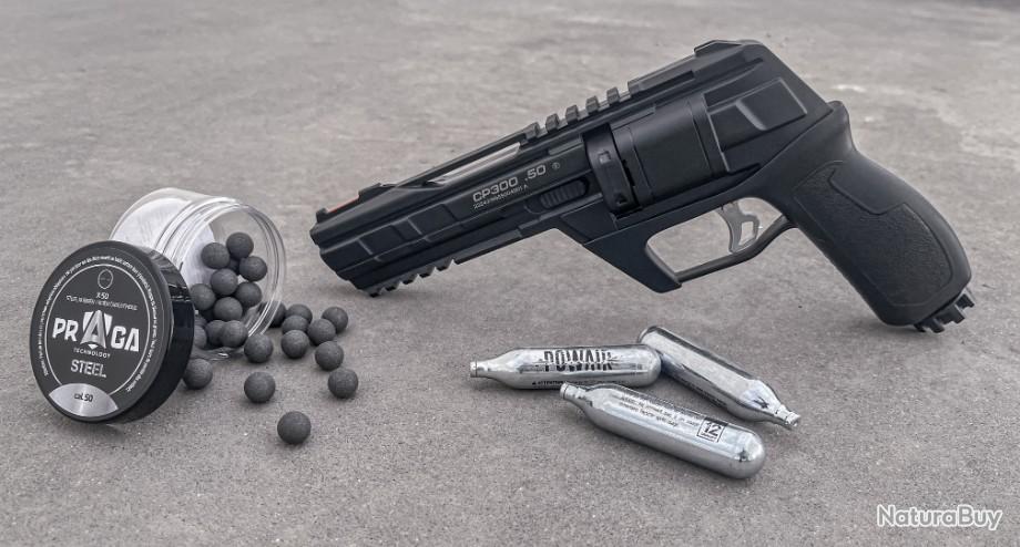 BF24! Pack REVOLVER Snowpeak CP300 Cal.50 13 Joules+ 50 Billes + 5 ...