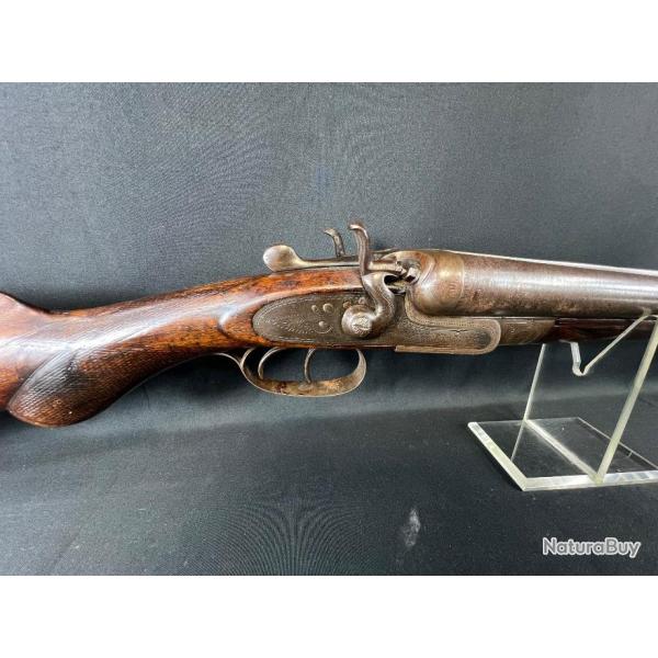 FUSIL JUXTAPOSÉ W & J DAVIS cal 12 - Fusils à percussion (12697037)