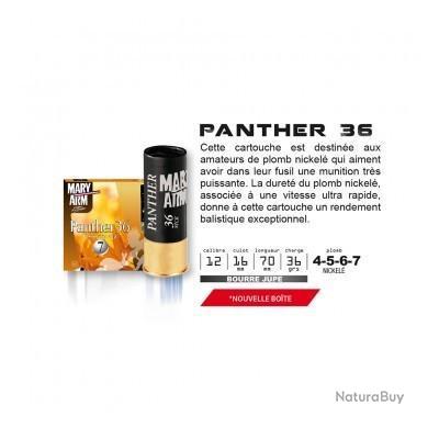 Cartouches MaryArm Panther 36 N°6 - Cartouches calibre 12 bourre jupe (12701628)